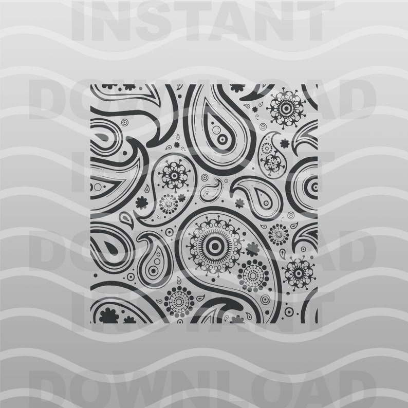 Bandana SVG Cut File Pattern Design Silhouette File Cloth - Etsy