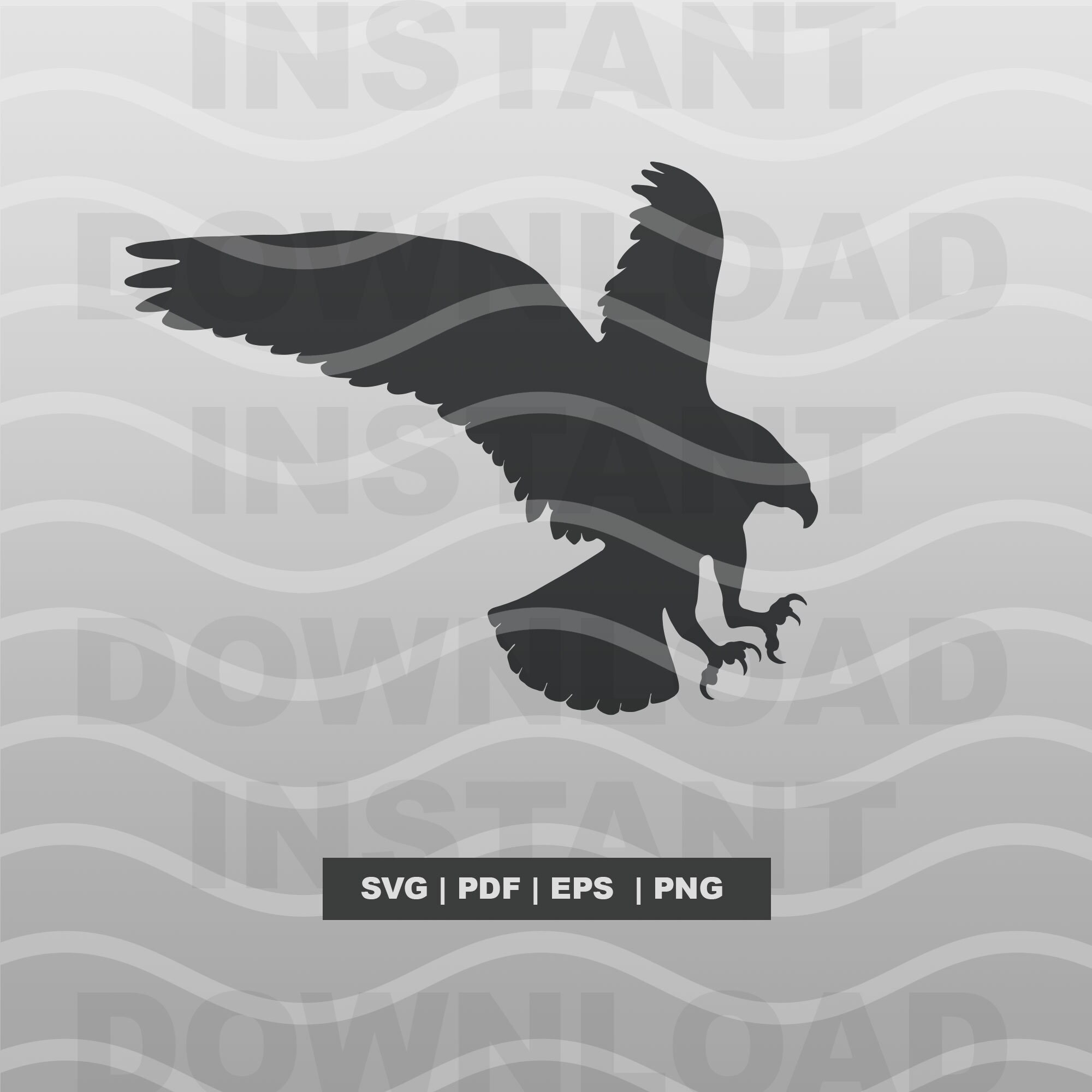 Eagle Vector SVG File Forest Bird Silhouette Clip Art - Etsy