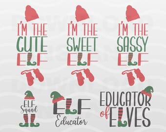 Educator of Elves SVG PNG DXF Cut Files Teacher Christmas - Etsy