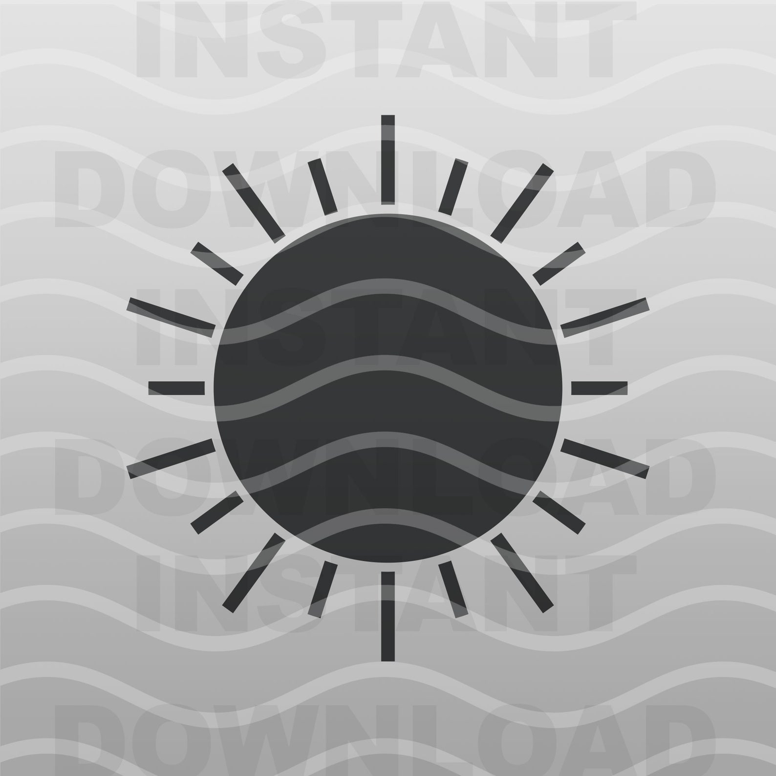 Sun Vector SVG File Sunshine Silhouette Clip Art Outdoors - Etsy