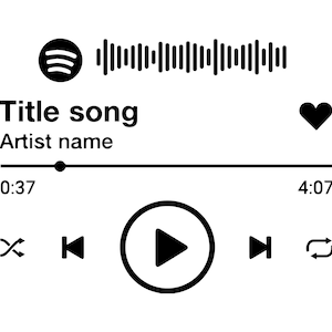Music Player Buttons SVG Spotify Playlist Symbols Play - Etsy