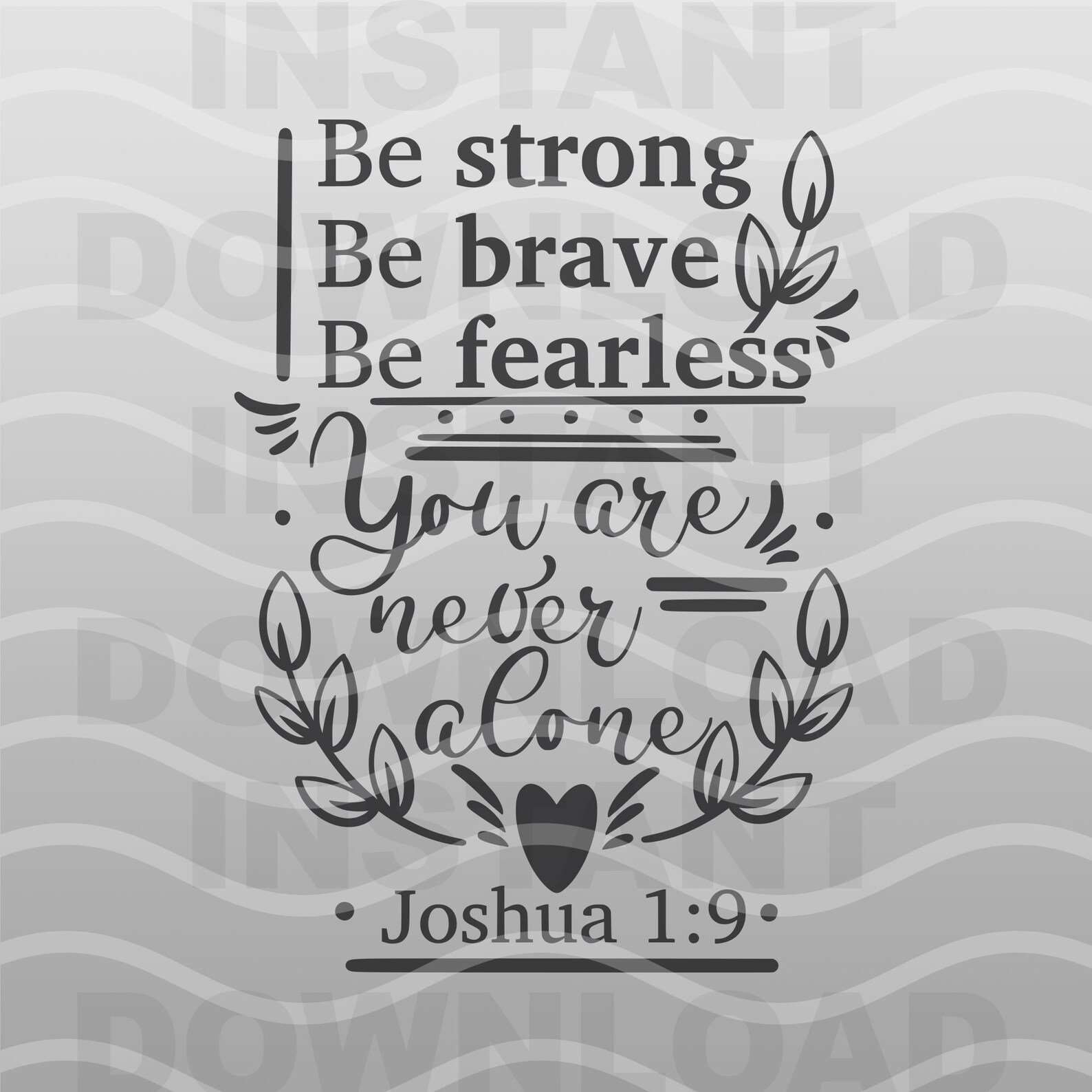 Be Strong Brave Fearless SVG Cut File Christian Verse | Etsy