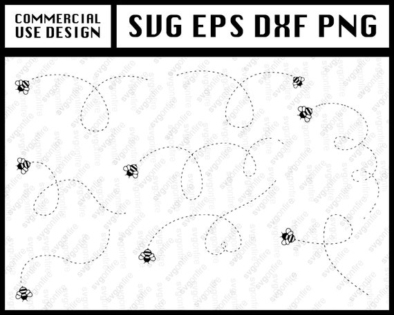 Bee Trail SVG Bee Path PNG Digital File Downlaod | Etsy