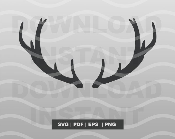 Antlers 2 SVG, Instant Download, Commercial Use SVG, Silhouette SVG ...