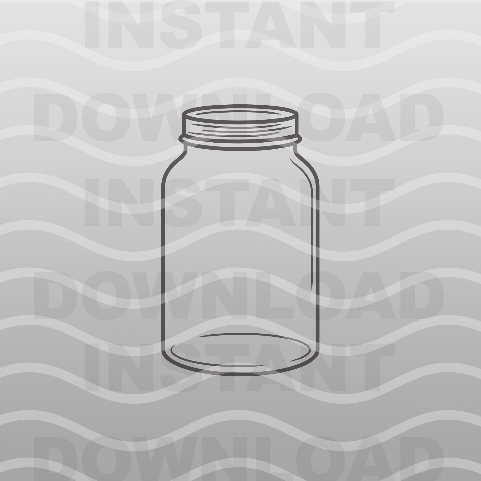 Jar SVG Cut File Mason Jars Silhouette File Glass Bottle | Etsy