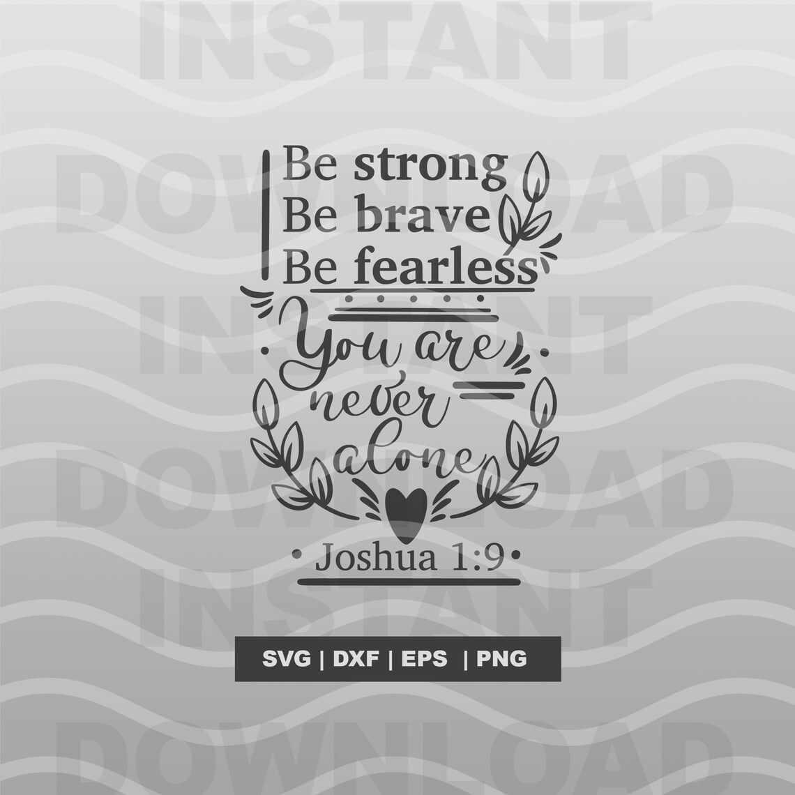 Be Strong Brave Fearless SVG Cut File Christian Verse - Etsy