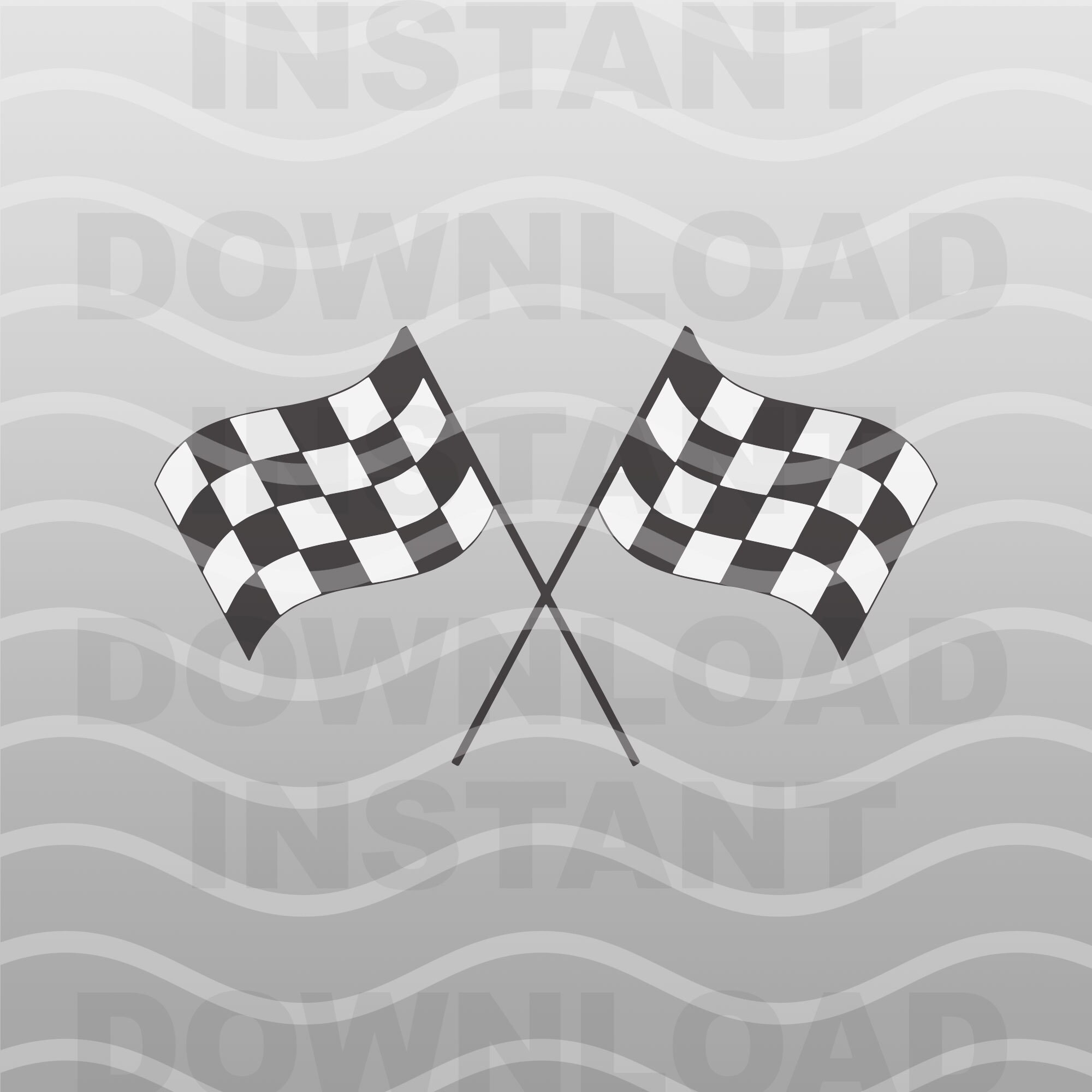 Checkered Flag SVG Cut File Car Racing Design Silhouette - Etsy