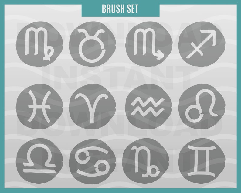 Horoscope Clipart Zodiac SVG Bundle Astrology Signs | Etsy