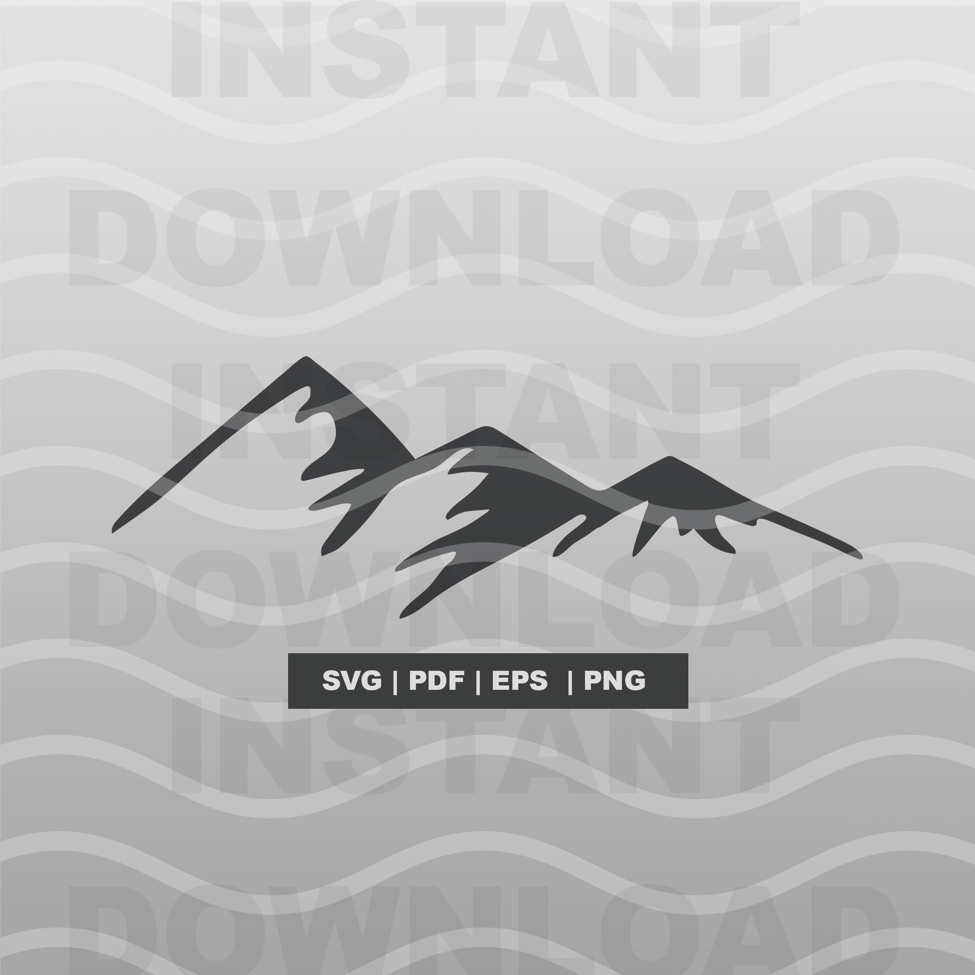 Mountain View SVG Cricut File Camp Forest Silhouette Clip - Etsy