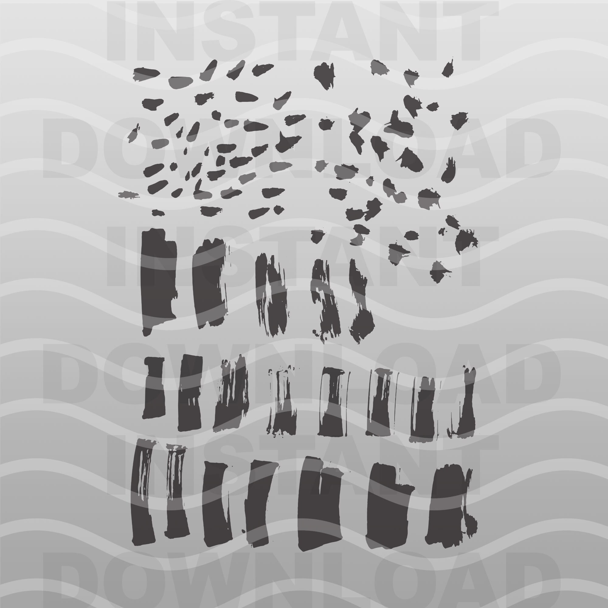 Paint Brush Strokes SVG Bundle of 96 Brushes Cut Files | Etsy