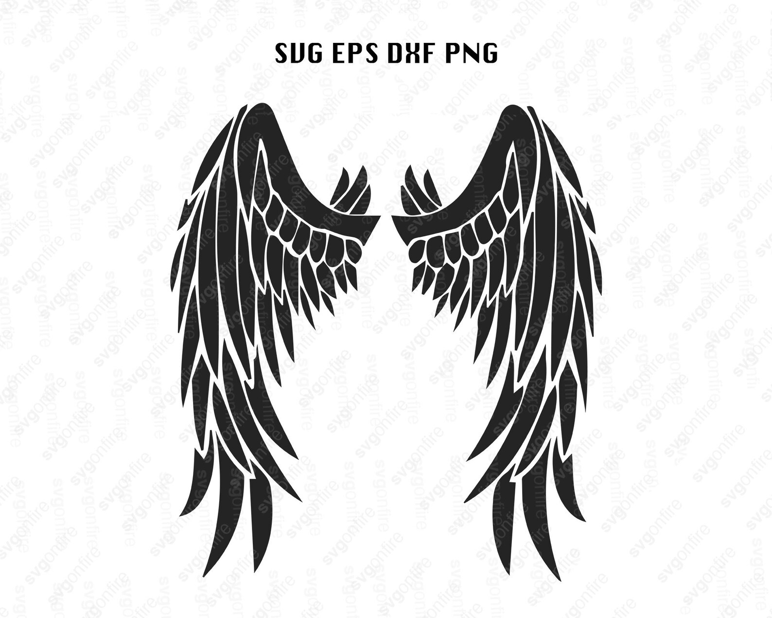 Wings Bundle SVG Feather Wings SVG File for Cricut Dxf Eps | Etsy