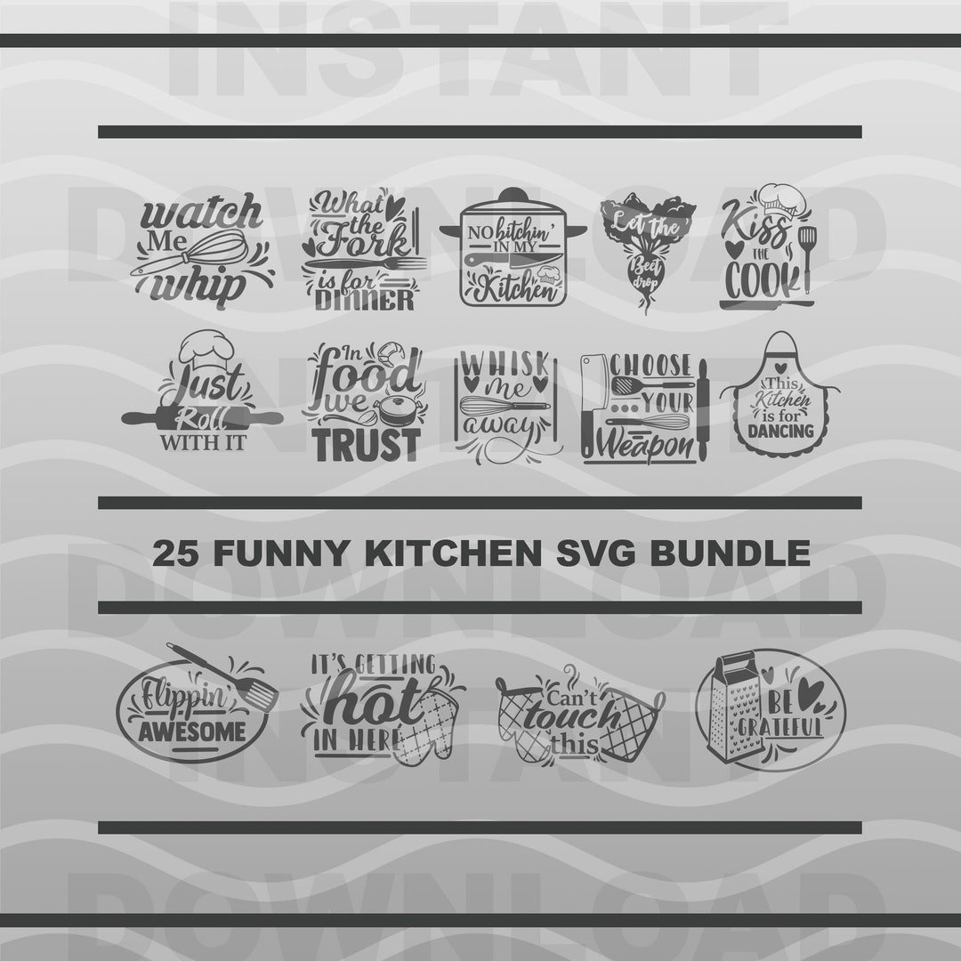 The Cook SVG Bundle - 25 Files - Chef Kitchen - Funny Cooking & Baking ...
