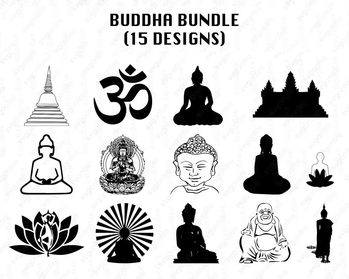 Buddha SVG Bundle Buddha Clipart Eps Dxf Png - Etsy
