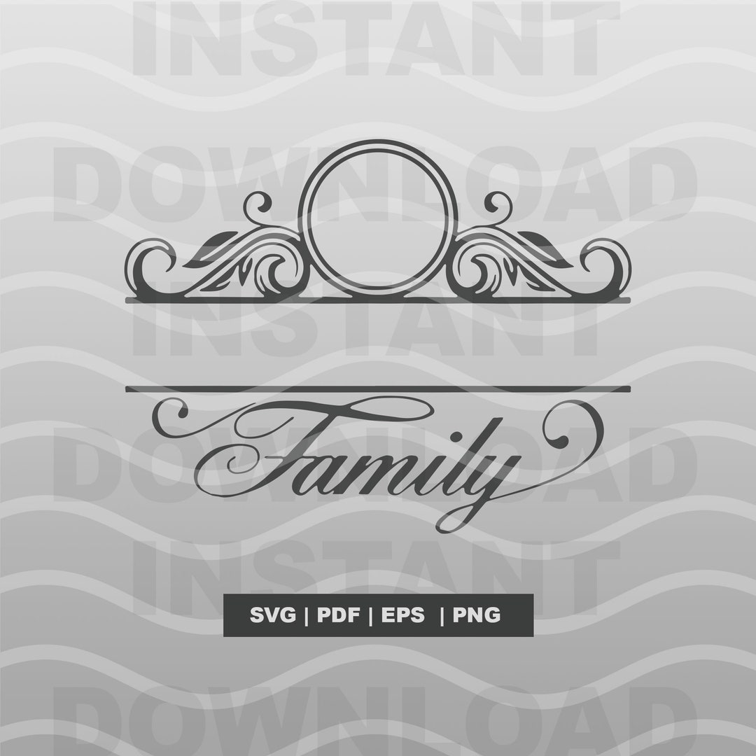 Mailbox Decal SVG File - Monogram Frame Vector Clipart Silhouette - Png ...