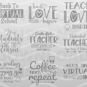 Teacher SVG Bundle - Over 120 Files - Funny Quote Shirt Cut Files ...