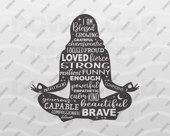 Namaste Quotes SVG Female Inspiration Strong Girl Women - Etsy