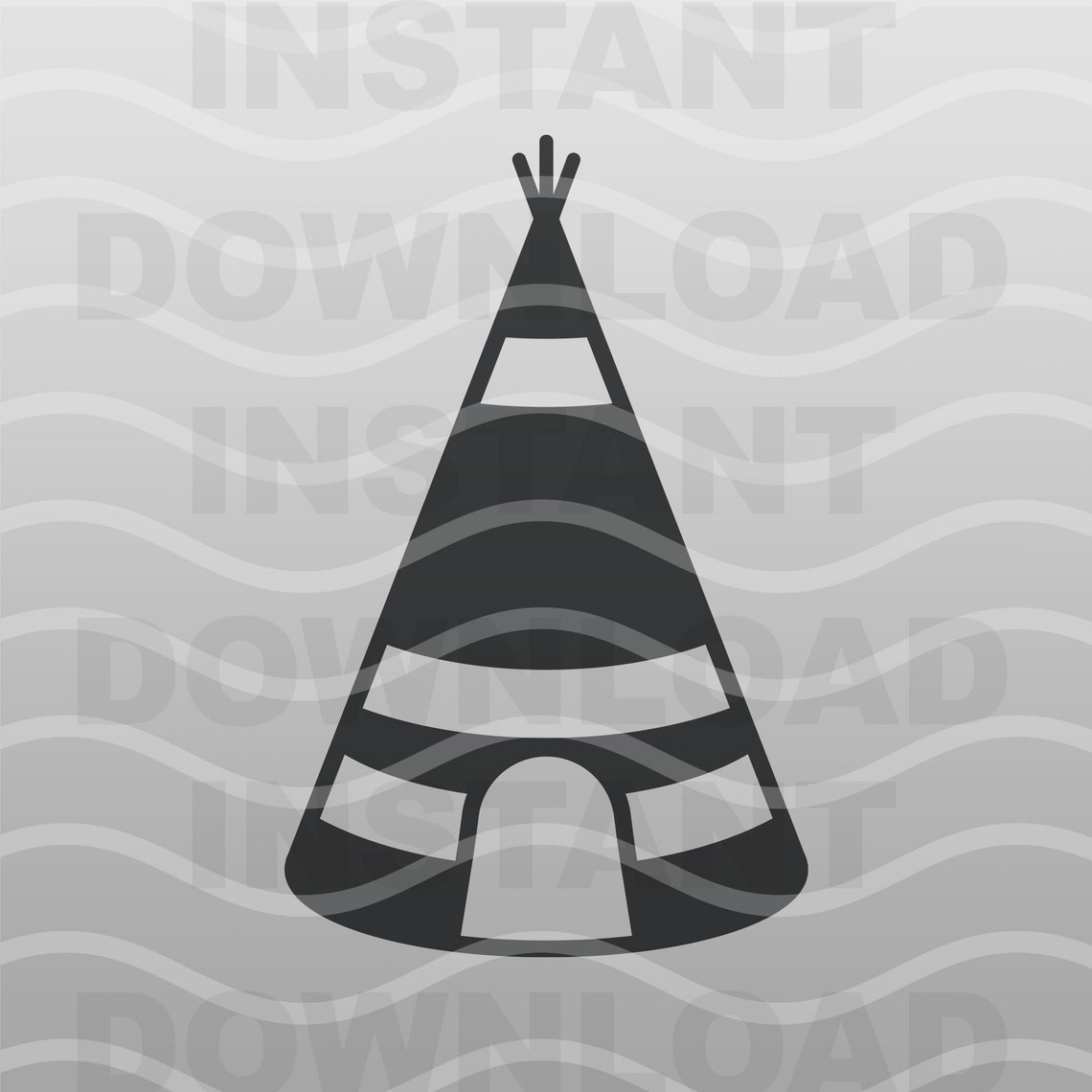 Teepee SVG File Forest Tent Silhouette Clip Art Camping & | Etsy