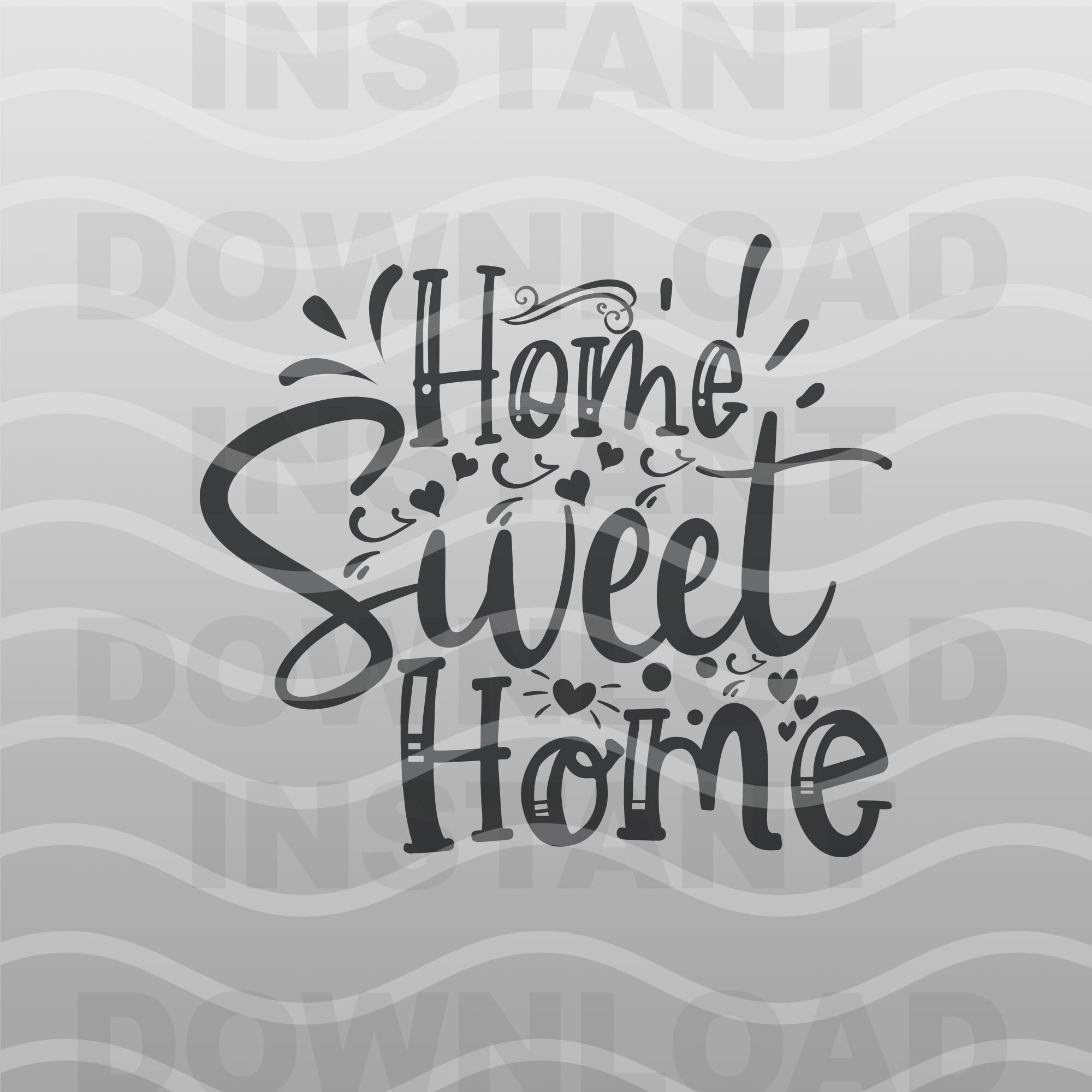 Home Sweet Home SVG Cricut File Happy House Silhouette Clip - Etsy