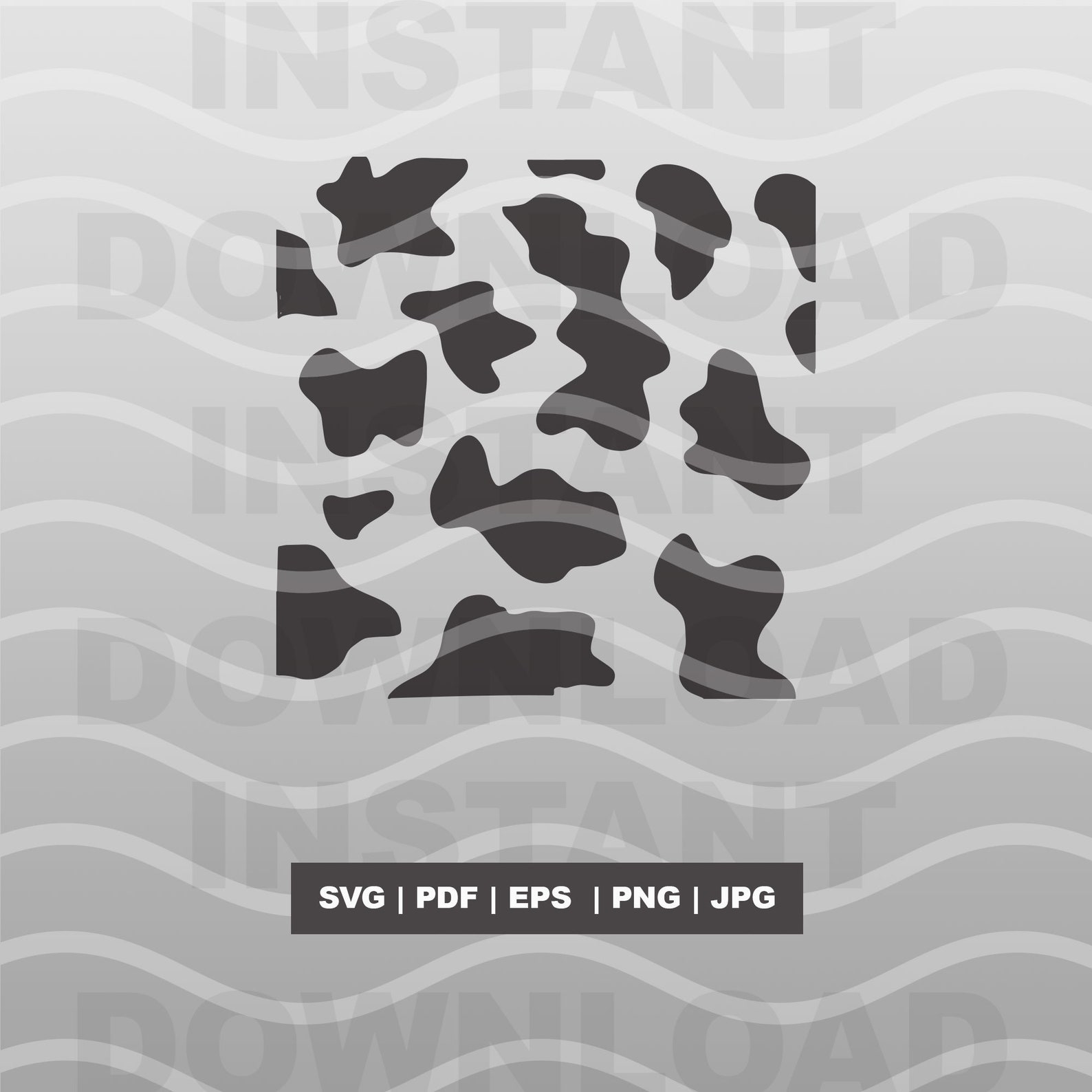 Cow Spots SVG Cut File Animal Print Silhouette Clip Art - Etsy