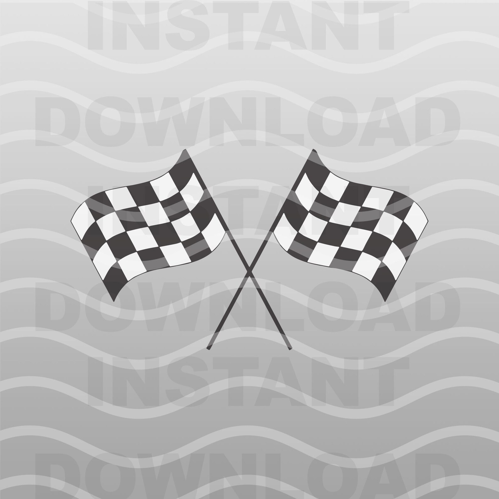 Checkered Flag SVG Cut File Car Racing Design Silhouette - Etsy