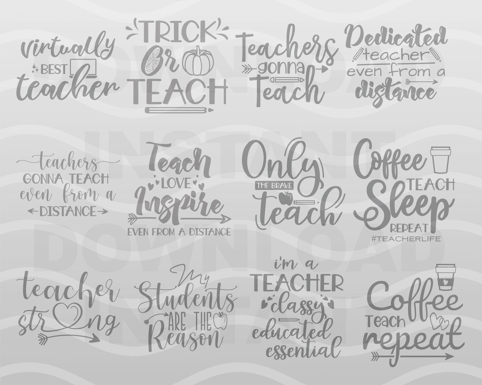 Teacher SVG Bundle Over 120 Files Funny Quote Shirt Cut | Etsy