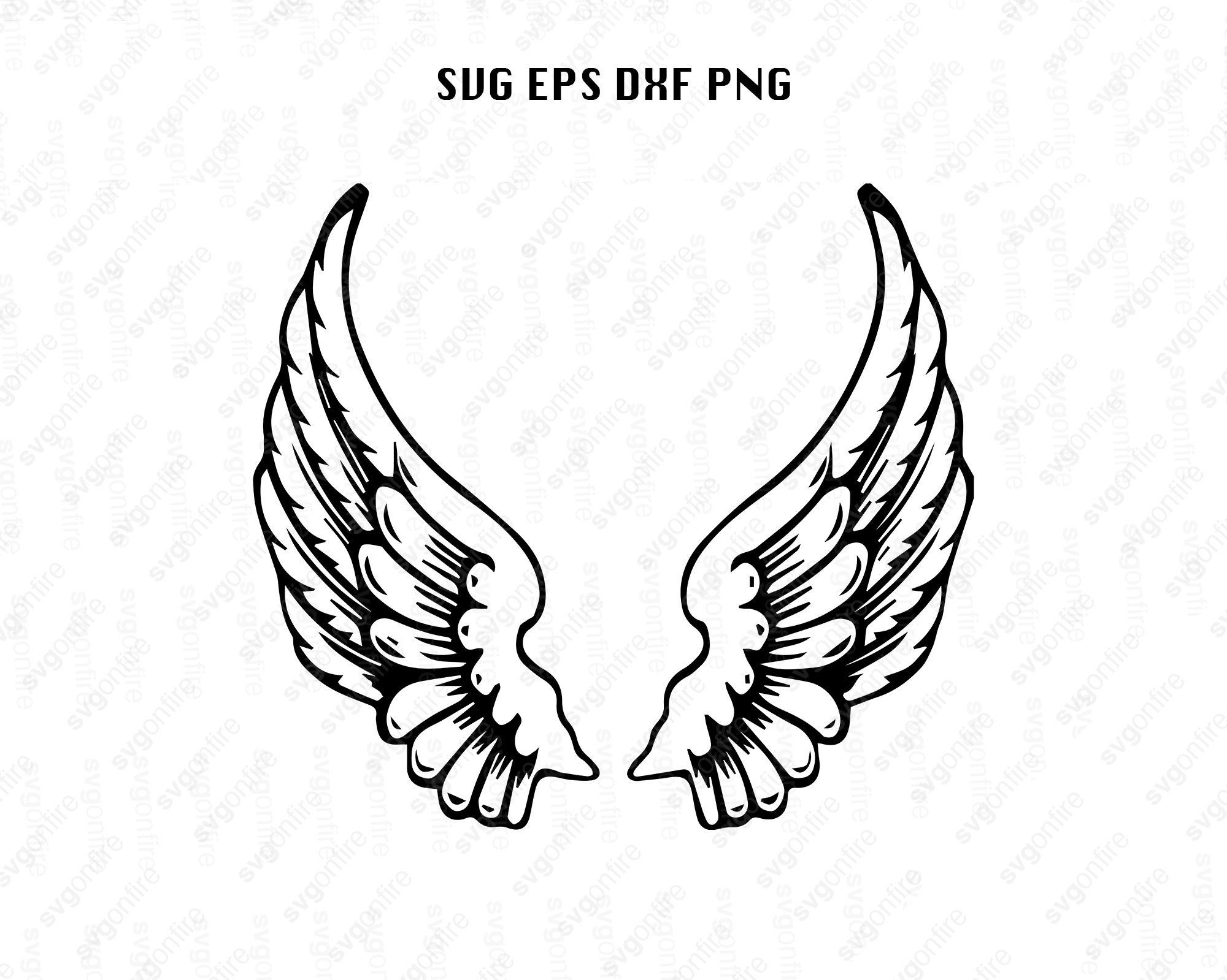 Wings Bundle SVG Feather Wings SVG File for Cricut Dxf Eps | Etsy