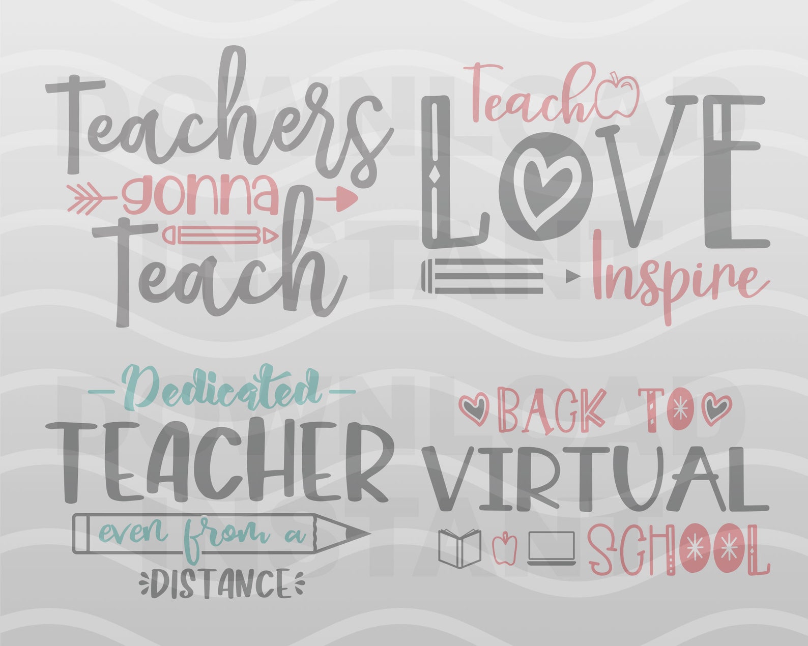 Teacher SVG Bundle Over 120 Files Funny Quote Shirt Cut | Etsy