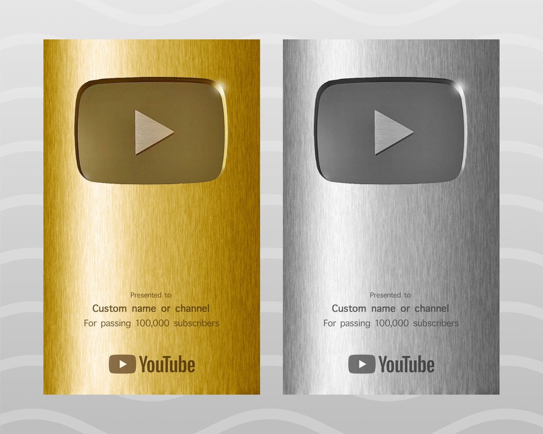 Youtube Plaque 100k CANVA Template Youtube Award Editable - Etsy UK