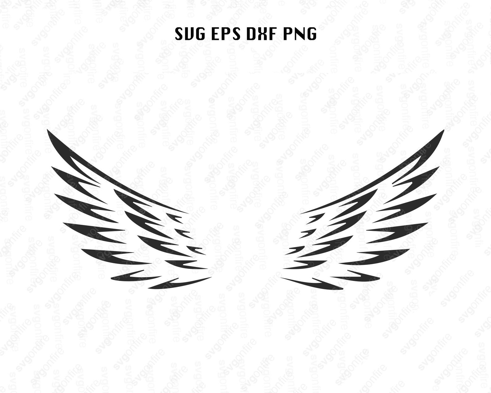 Wings Bundle SVG Feather Wings SVG File for Cricut Dxf Eps | Etsy