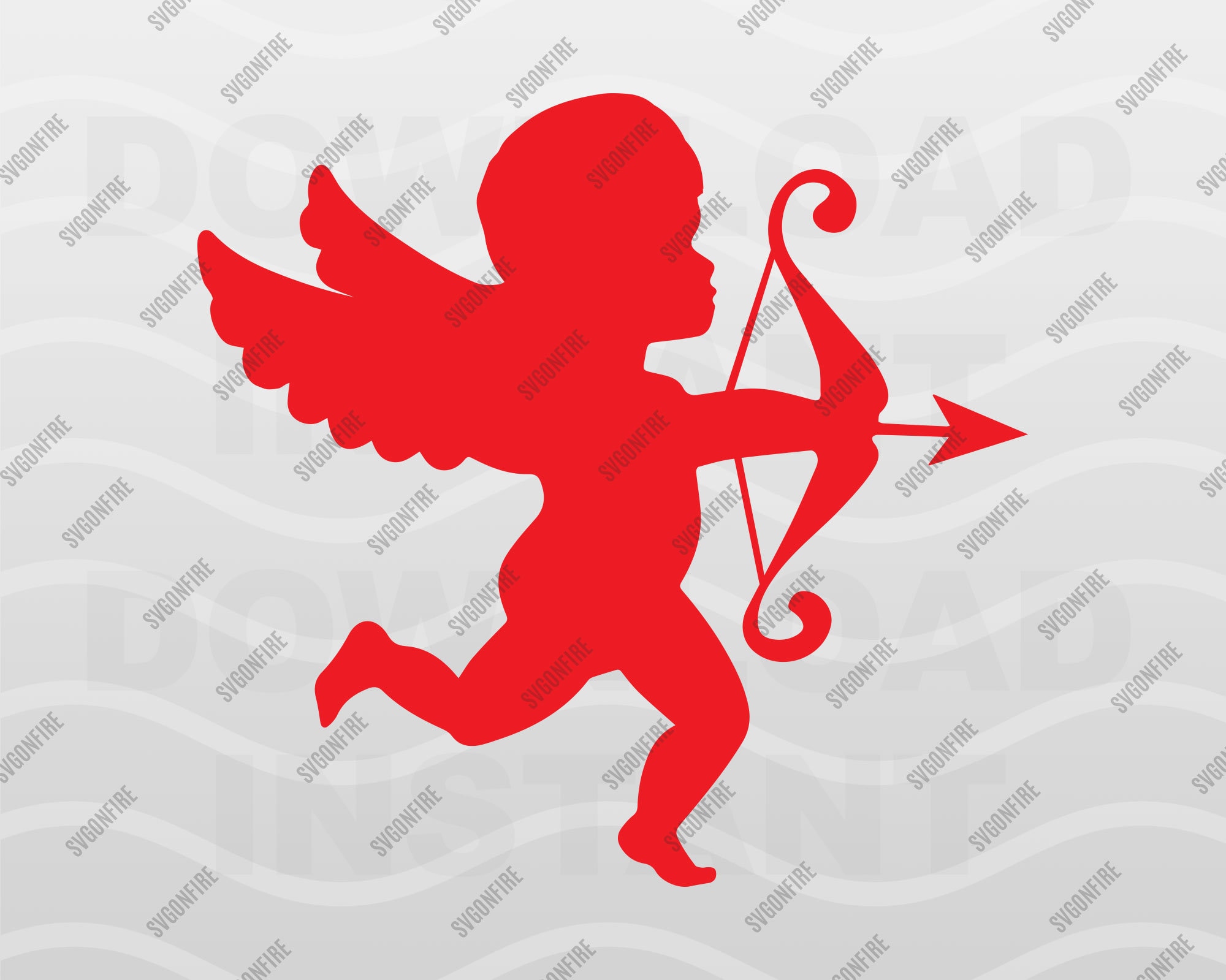 Cupid Shooting Arrow At Couple