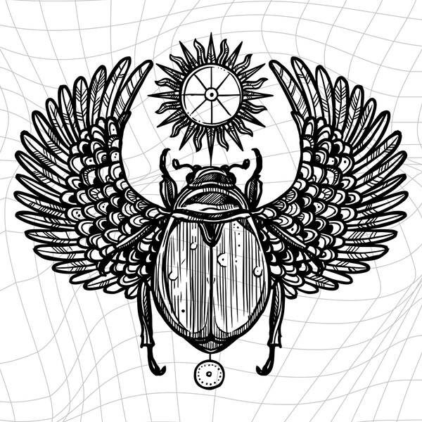 Scarab Beetle Stencil - Etsy