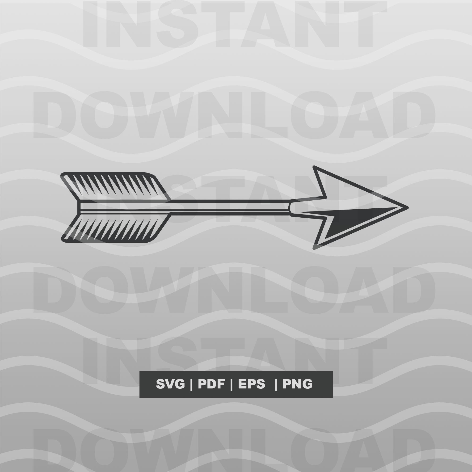 Arrow Clipart SVG File Forest Arrow Silhouette Clip Art | Etsy