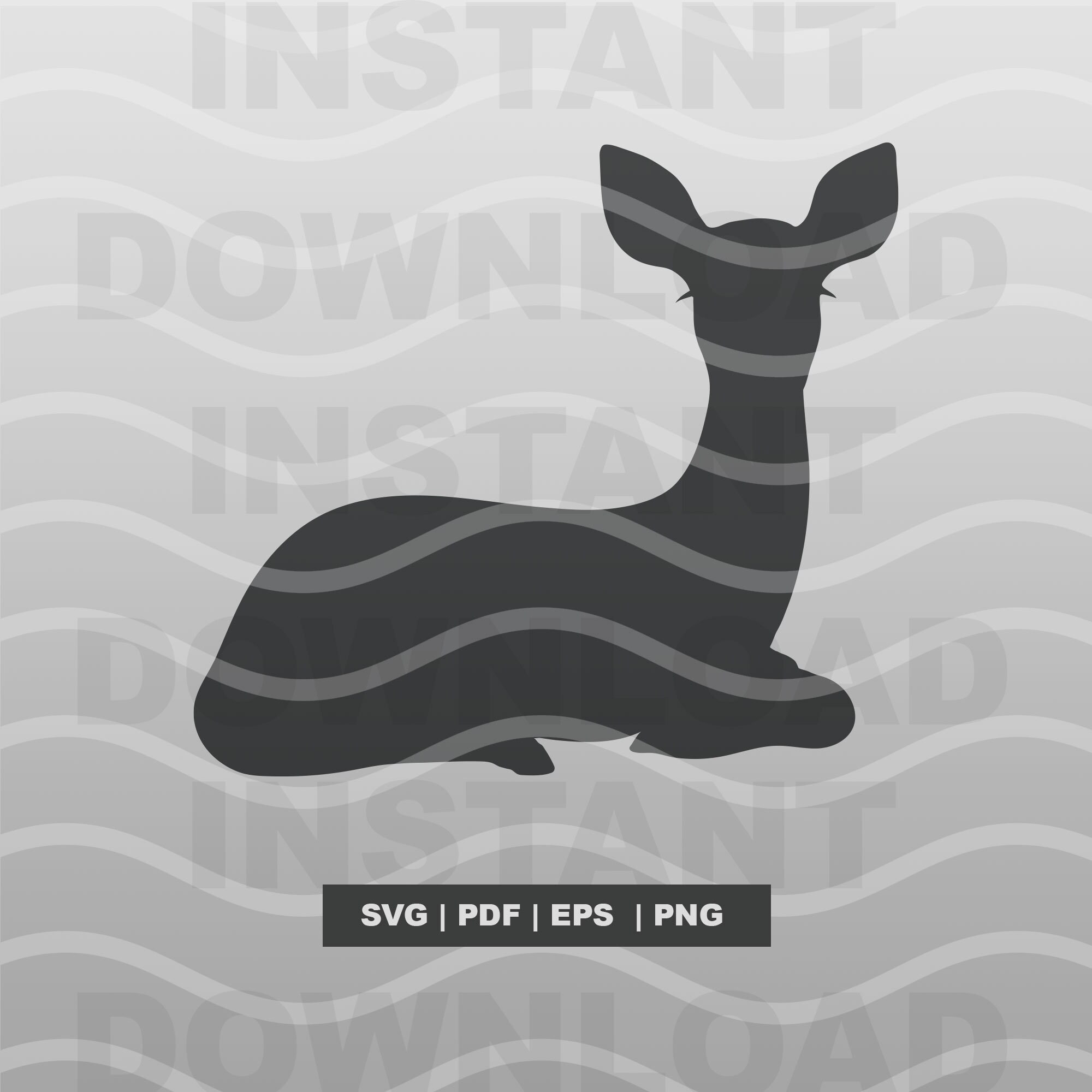 Laying Deer SVG Cricut File Camp Forest Animal Silhouette - Etsy