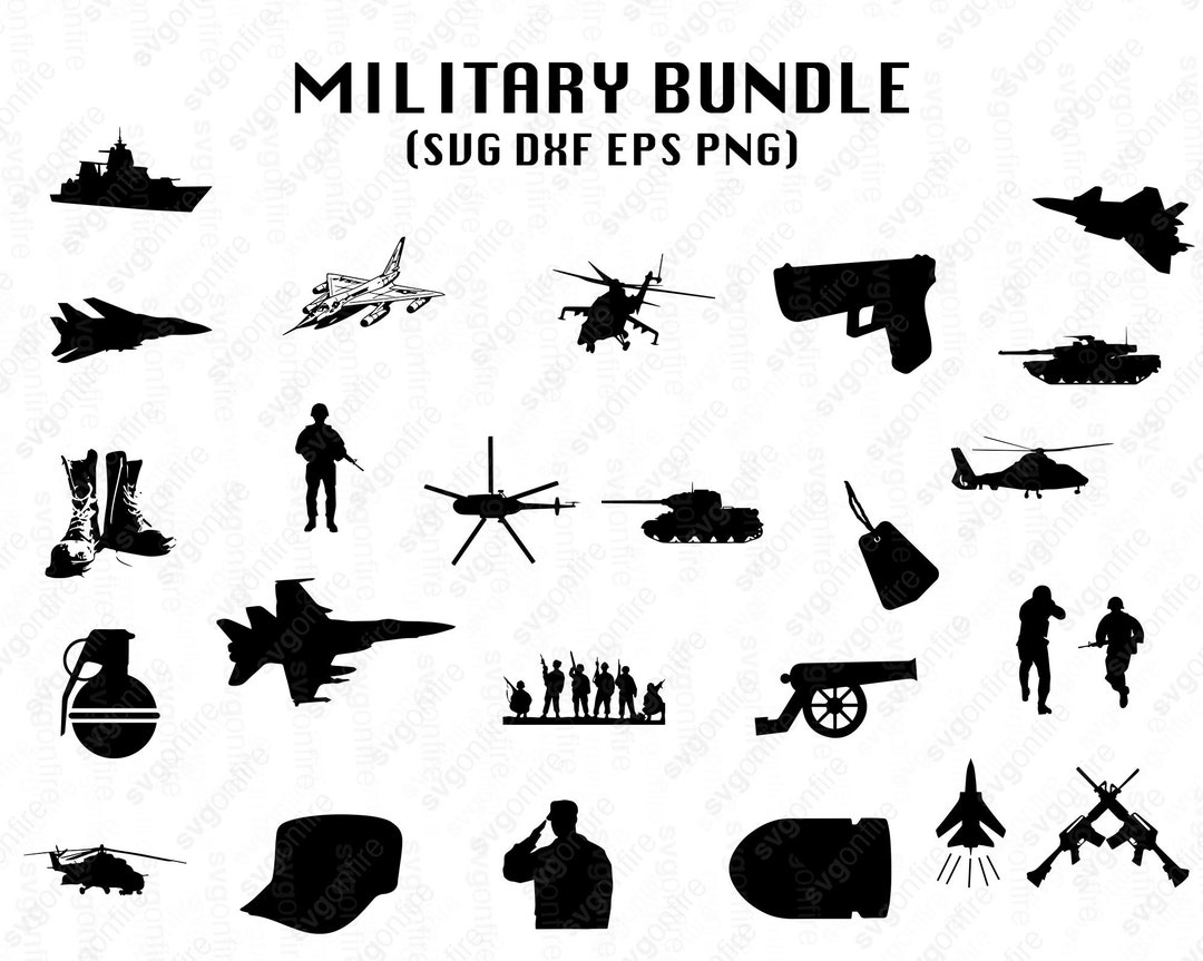 Military SVG Bundle, Army SVG Bundle, Armed Forces SVG Cut File for ...
