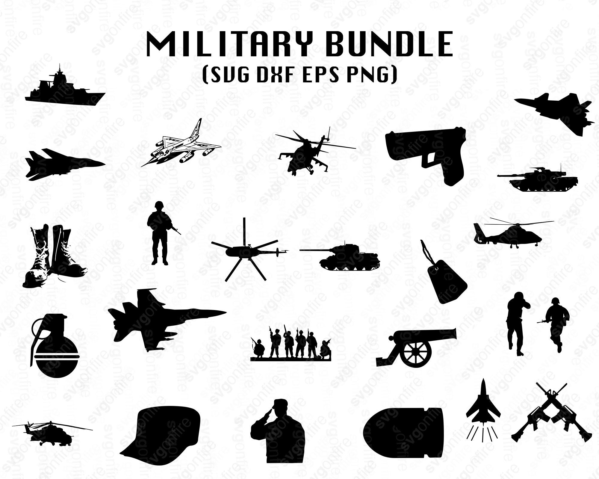 Military SVG Bundle Army SVG Bundle Armed Forces SVG Cut - Etsy