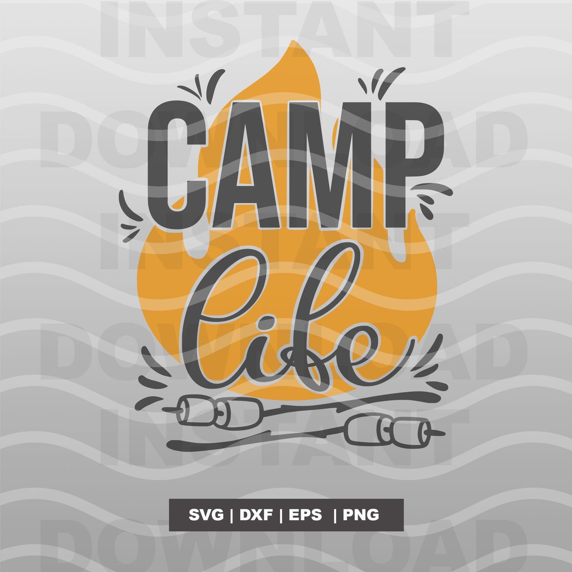 Camp Life Svg Cut File Camping Silhouette Clip Art Etsy Hong Kong