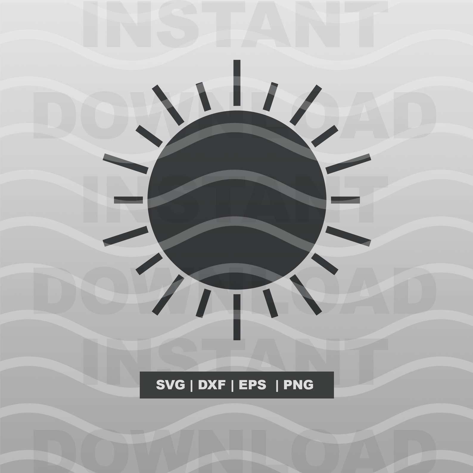 Sun Vector SVG File Sunshine Silhouette Clip Art Outdoors - Etsy