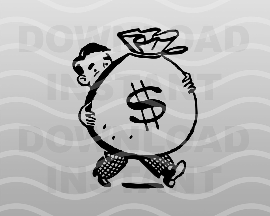 Money Bag Svg File Money Man Png Money Dollar Bill Png Entrepreneur Svg ...