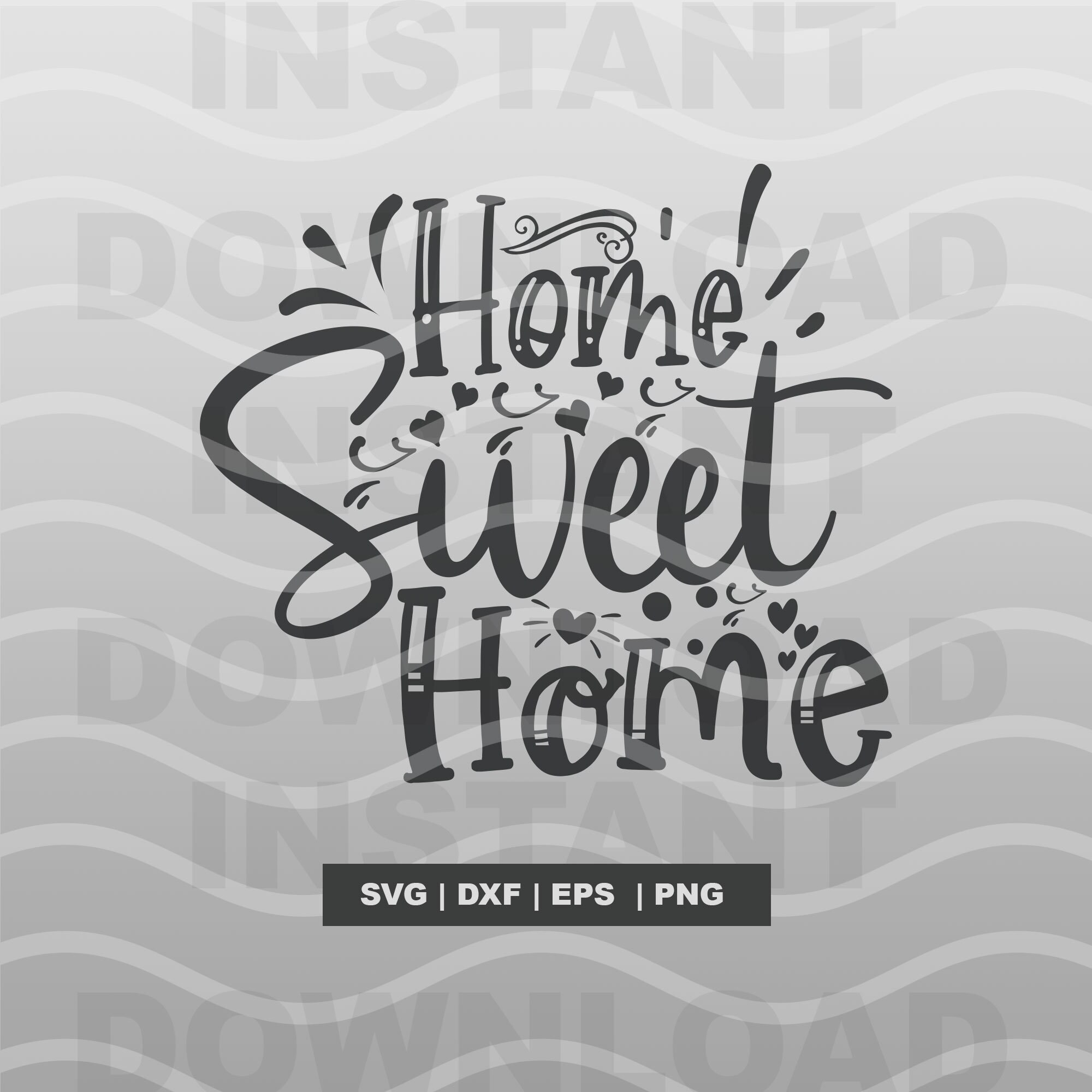 Home Sweet Home SVG Cricut File Happy House Silhouette Clip - Etsy