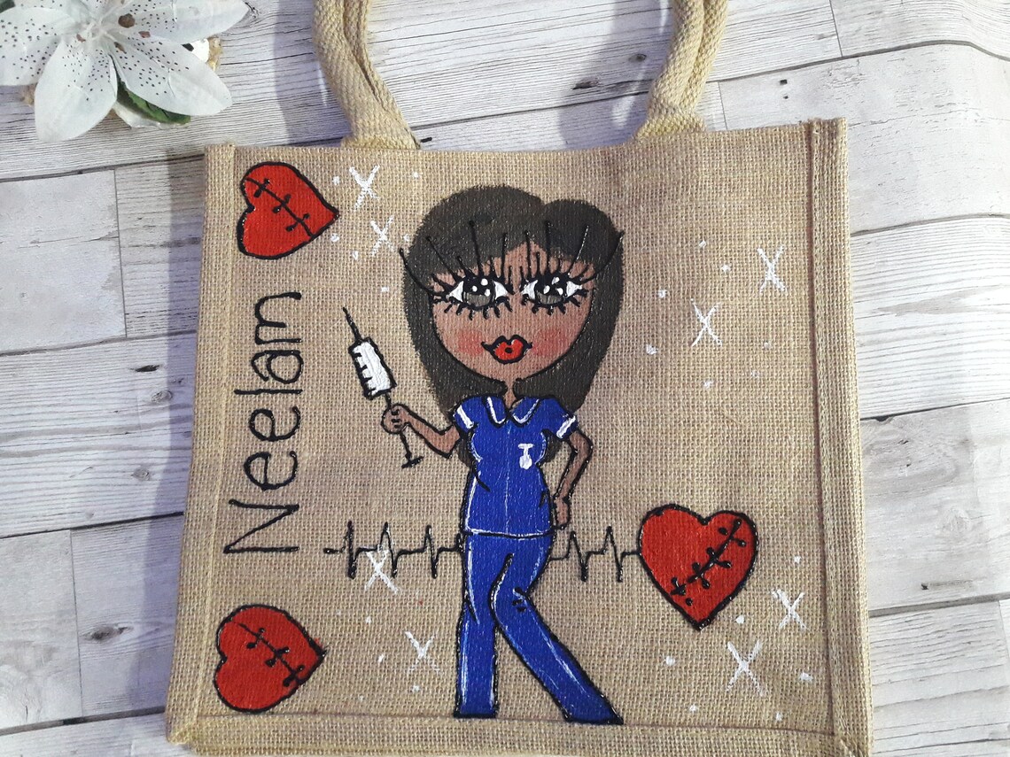 NURSE BAG PERSONALISED Nhs Large Bag Gift Midwife Surgeon - Etsy UK