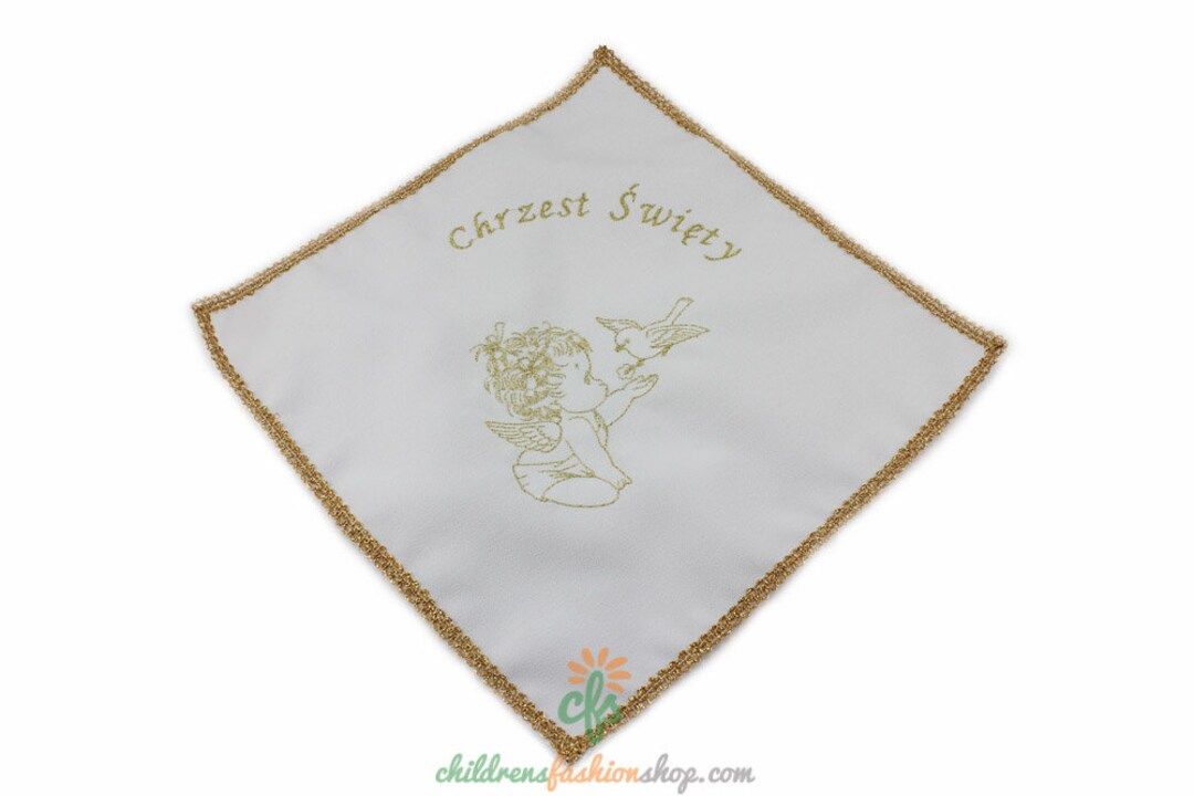 Personalized Embroidered Polish Handkerchief for Baptism szatka na ...
