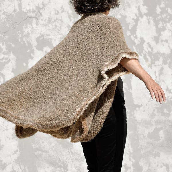 Hand Knit Cape - Etsy