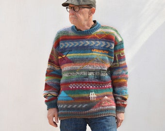 Colorful Sweater Men - Etsy