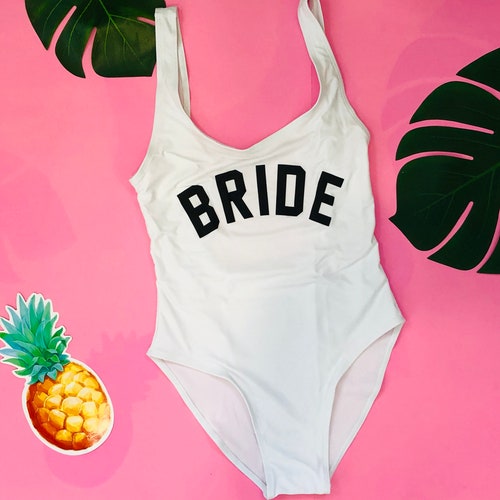 Bride Swimsuit Bride Bathing Suit Bride Swim One Piece Etsy