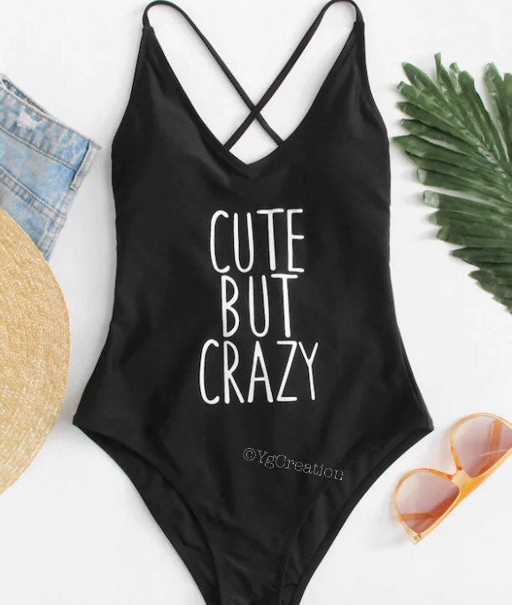 Cute but Crazy Bathing Suit One-piece - Etsy