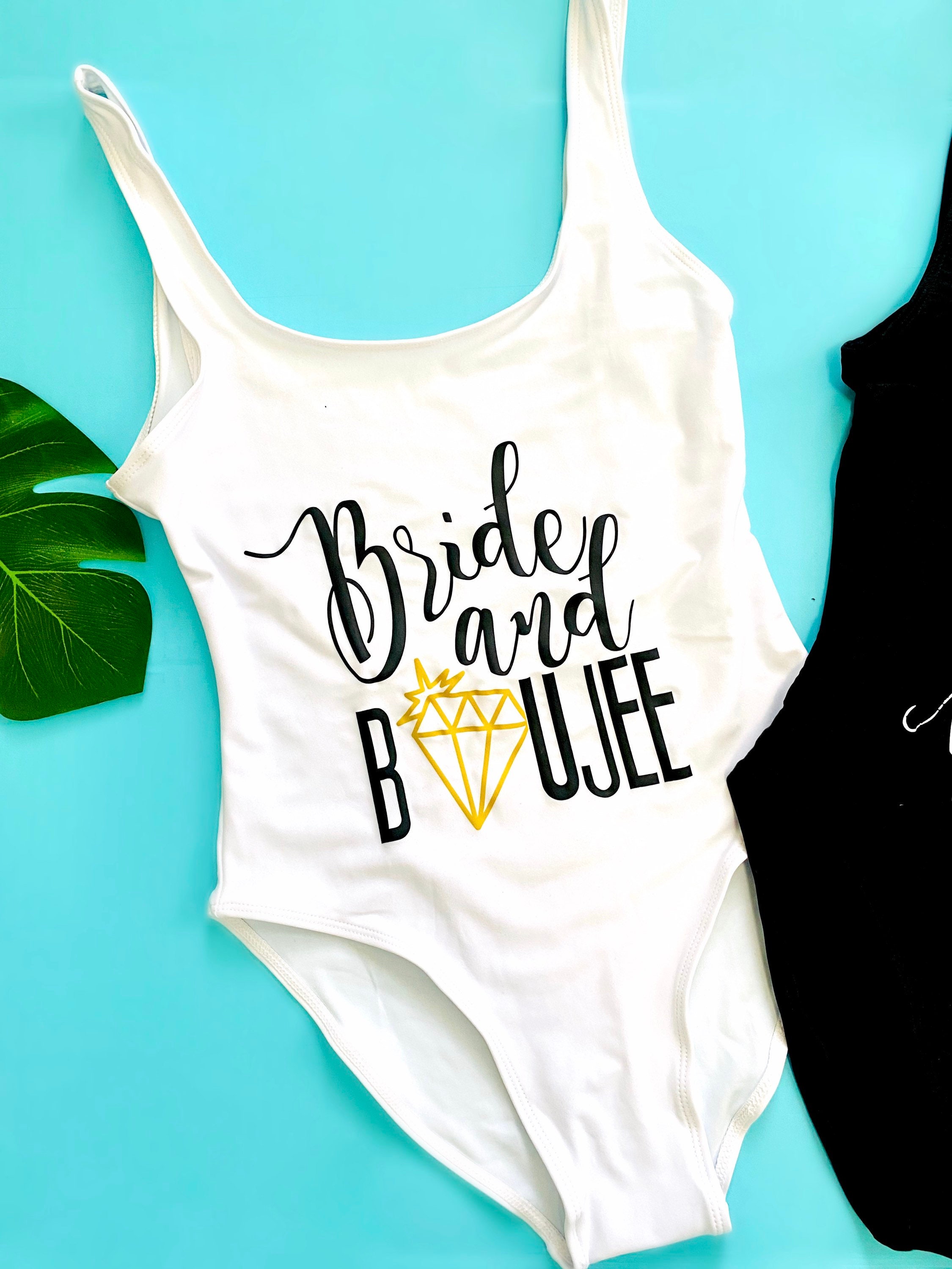 Bride and Boujee Gold Bride Bathing Suit One-piece | Etsy