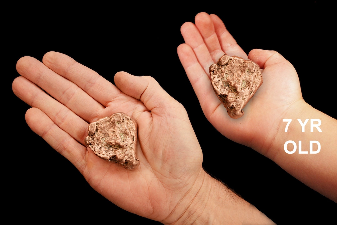PURE COPPER NUGGET 2 1/2" 4-6 Oz Large Native Float Copper Raw Rocks ...