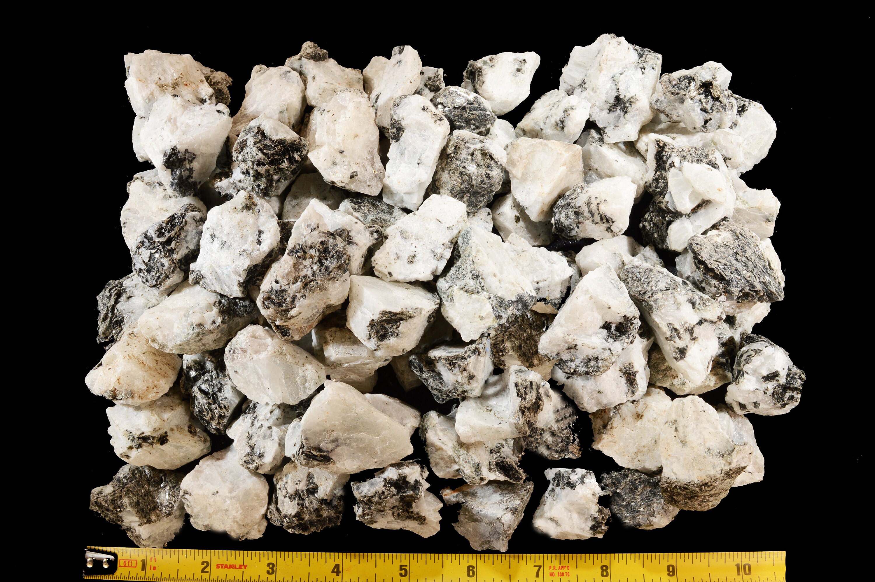 MOONSTONE & MICA 1 1/2" 2 Pieces 2-3 Oz Crown Chakra Rocks and Mineral ...