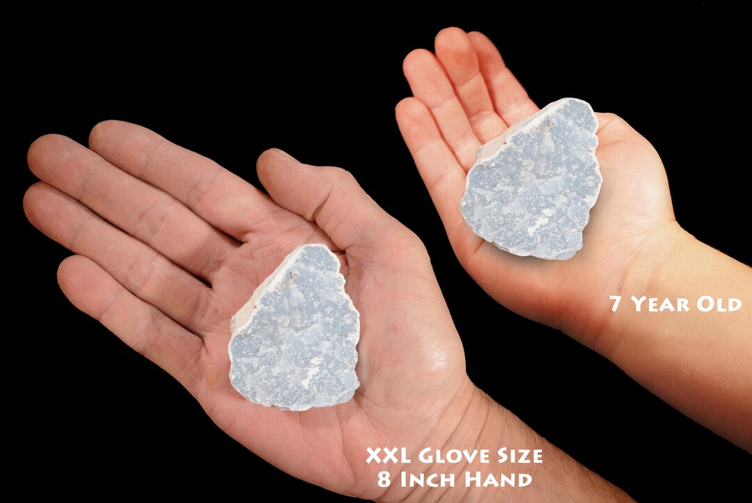 ANGELITE 2 1/2" 4-7 Oz Anhydrite Large Rough Rocks and Minerals Throat ...