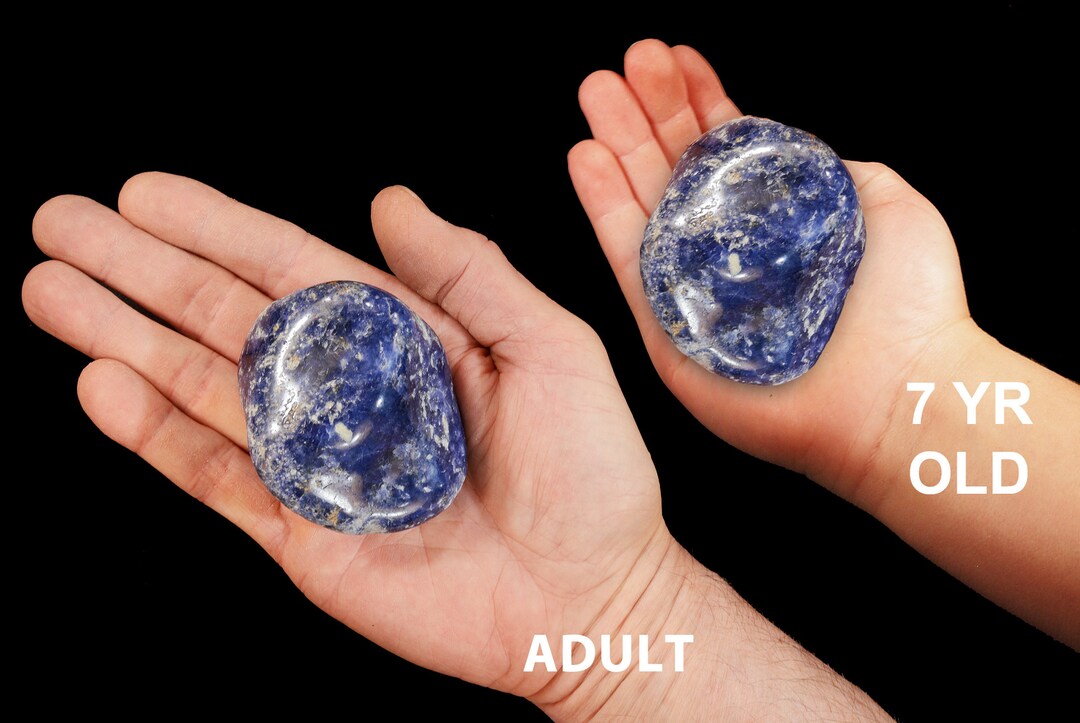 BLUE SODALITE 2 1/4" 3-6 Oz Extra Large Tumbled Stoned Polished Rock ...
